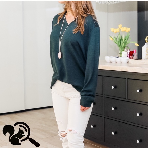 Express | Sweaters | Hunter Green Merino Wool Sweater | Poshmark